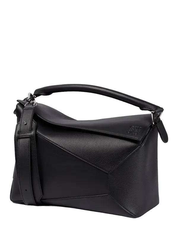 Loewe Puzzle Edge Medium Leather Tote - Black
