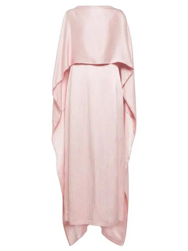 Gabriela Hearst Caped Silk Satin Gown - Pink