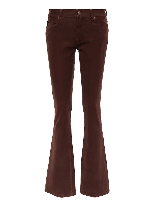 7 For All Mankind Mid-rise Flared Jeans - Brown