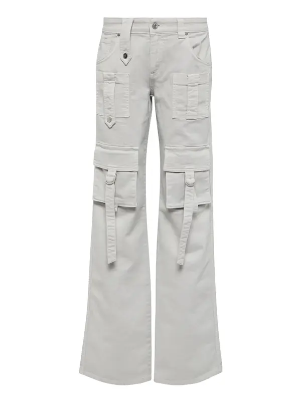 Blumarine Low-rise Cargo Pants - Grey
