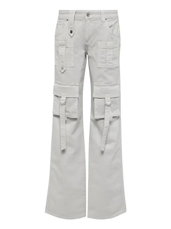 Blumarine Low-rise Cargo Pants - Grey