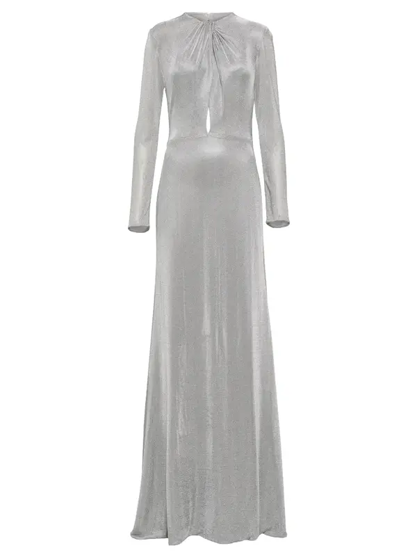 Costarellos Cutout Gown - Silver