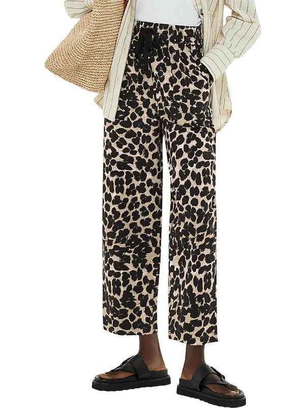 Whistles Drawstring Pants - Leopard Print