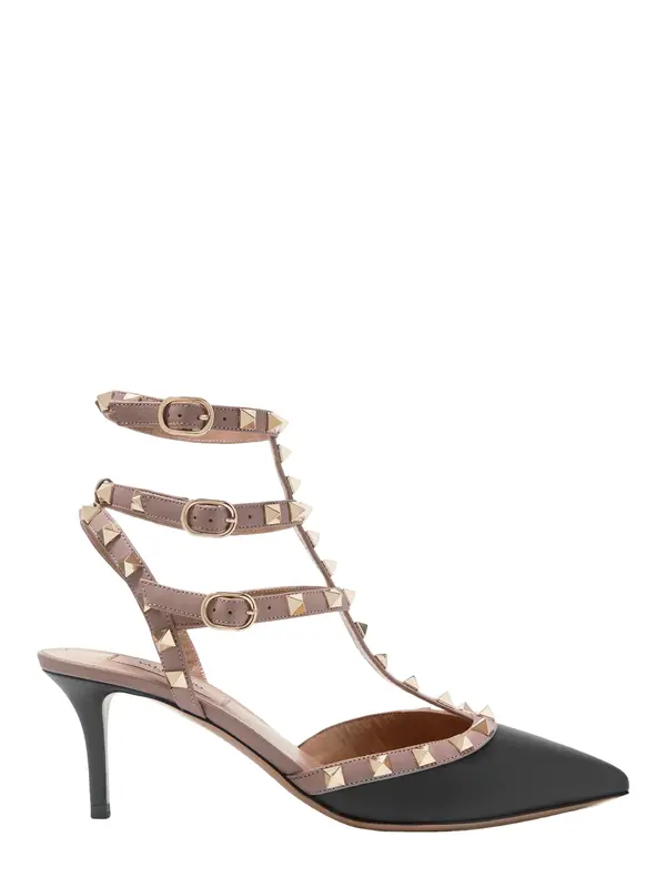 Valentino Garavani Rockstud 65 Two-tone Leather Pumps - Black
