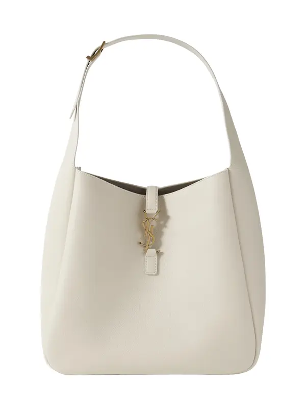 Saint Laurent Le 5 À 7 Supple Large Leather Shoulder Bag - White
