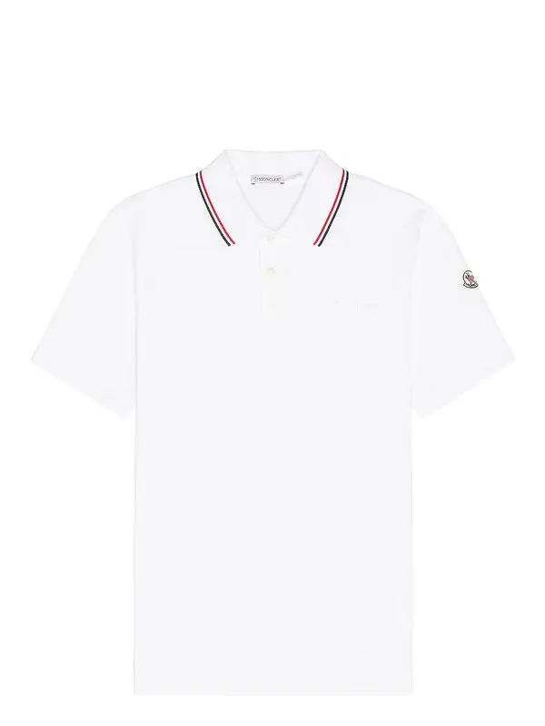 Moncler Polo In White - Whtie