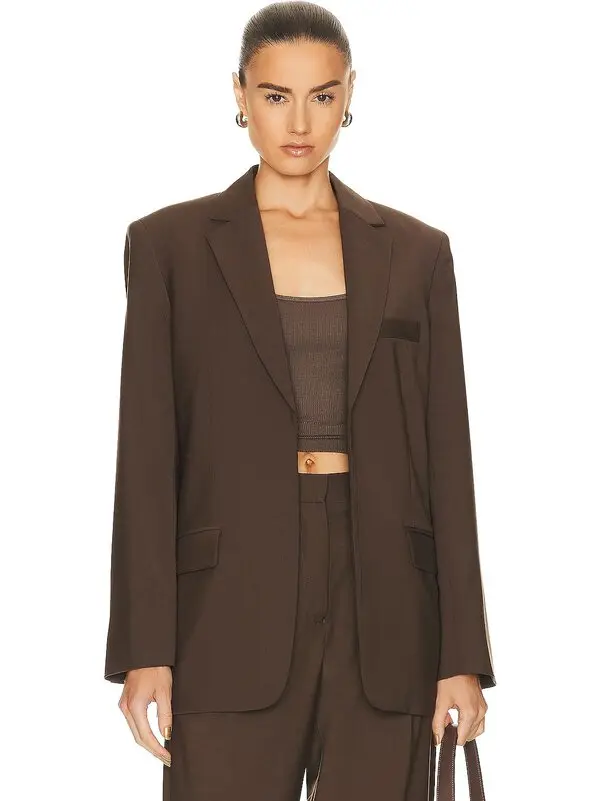 Matteau Relaxed Tailored Blazer - Coffee