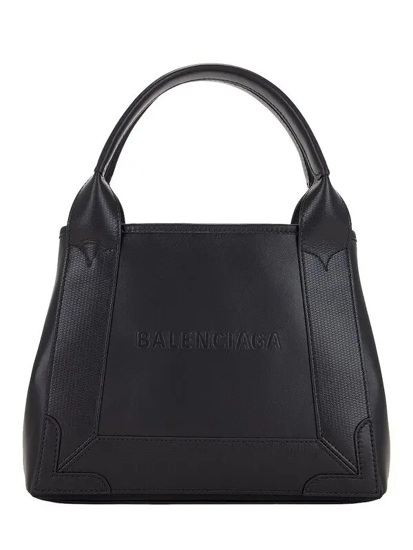 Balenciaga Xs Navy Cabas Bag - Black