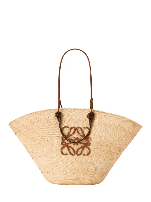 Loewe X Paula's Ibiza Woven Anagram Basket Bag - Beige