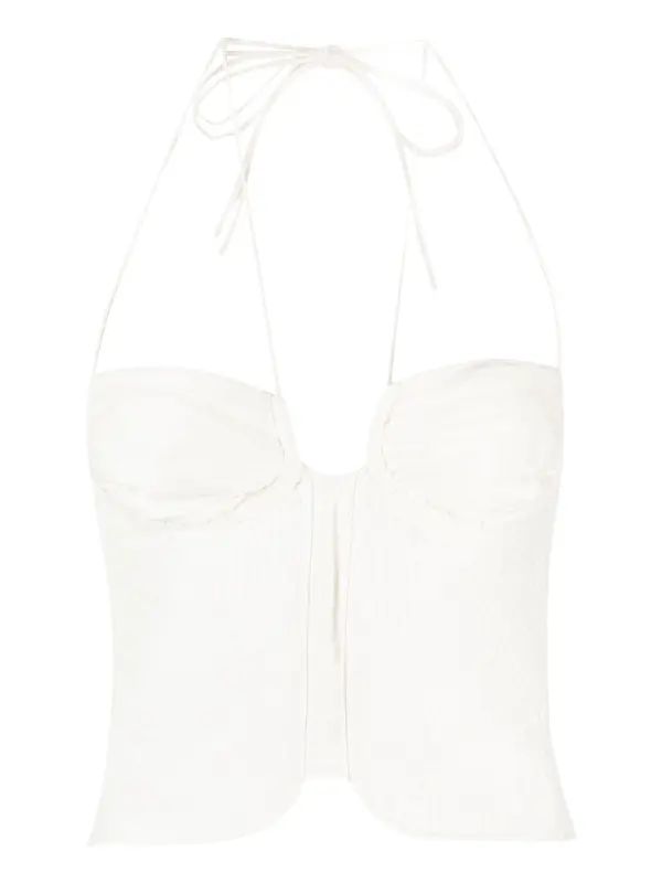 Cult Gaia Habana Corset Top - White