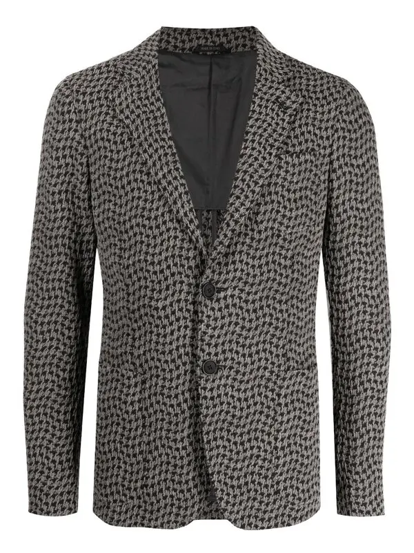 Giorgio Armani Houndstooth Blazer - Grey