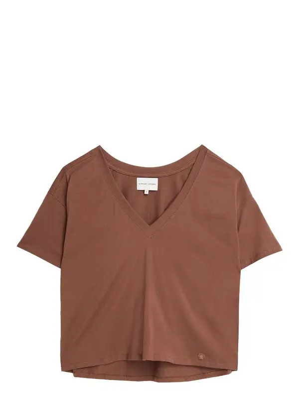 Loulou De Saison Pima Cotton-jersey T-shirt - Brown