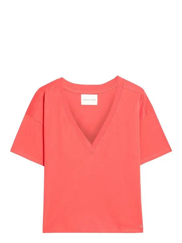 Loulou De Saison Cotton-jersey T-shirt - Tomato Red