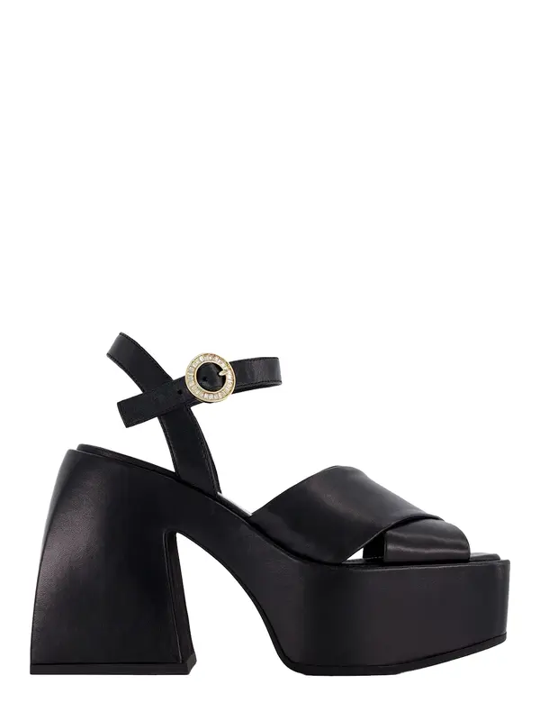 NODALETO Bulla Joni Platform Sandals - Black