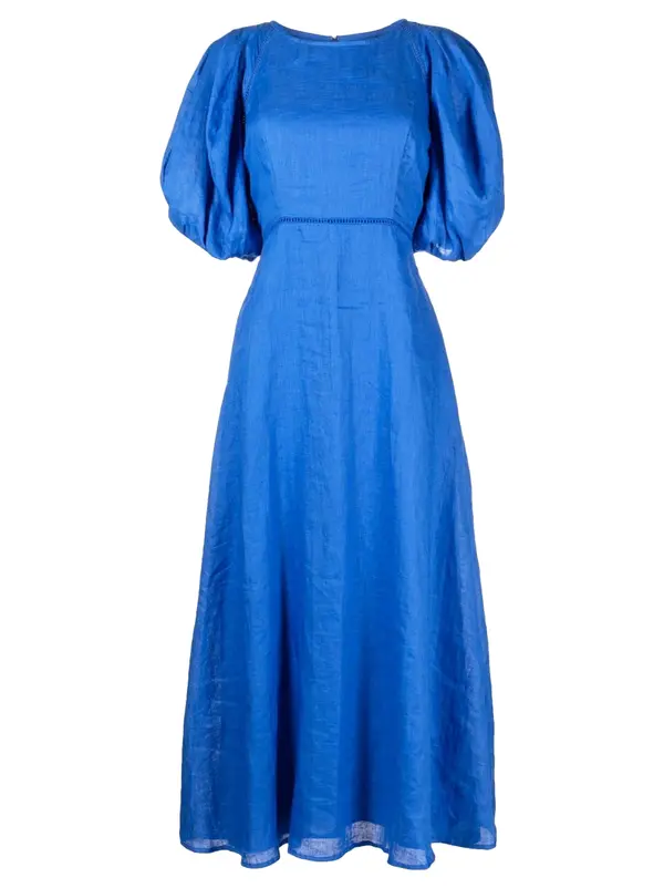 Faithfull The Brand Valerina Linen Maxi Dress - Blue