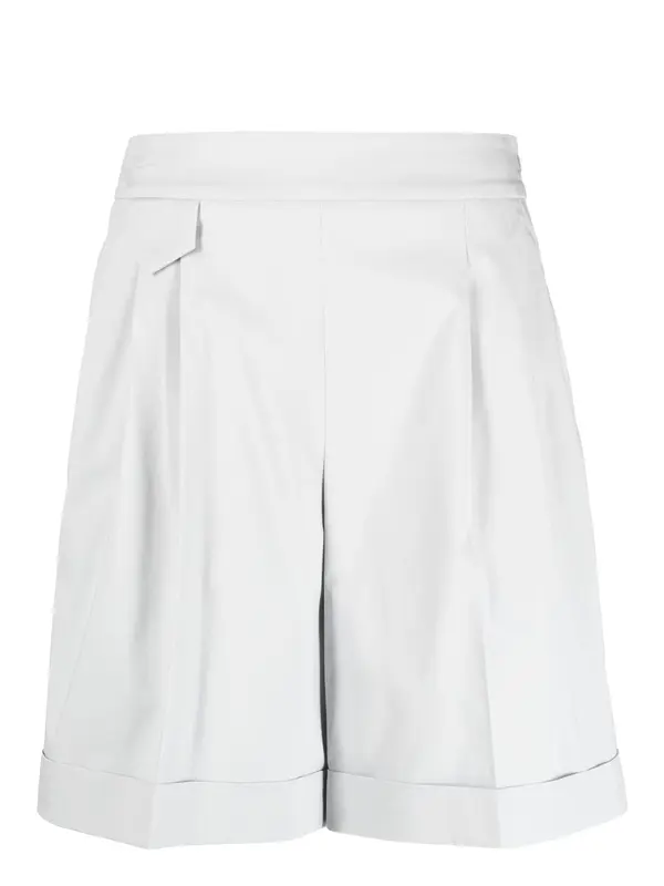 Eleventy Cotton-blend Tailored Shorts - Blue