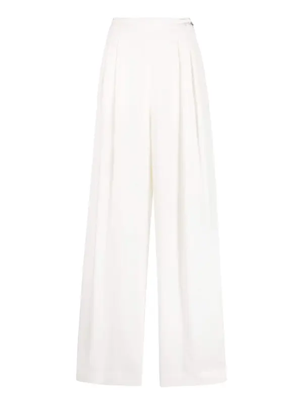 Fabiana Filippi Pleated Wide-leg Trousers - White
