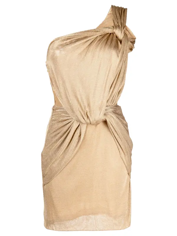 Costarellos One-shoulder Mini Dress - Gold