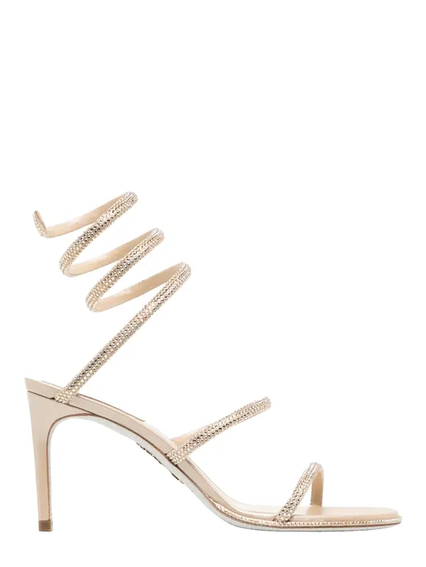 Rene Caovilla Cleo 80mm Sandals - Gold