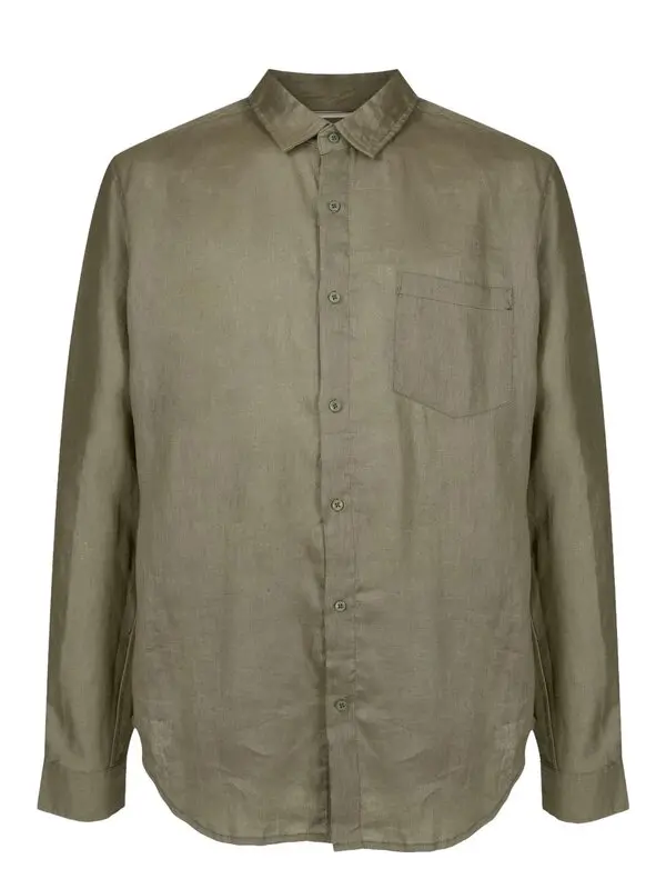 OSKLEN Long-sleeved Linen Shirt - Green