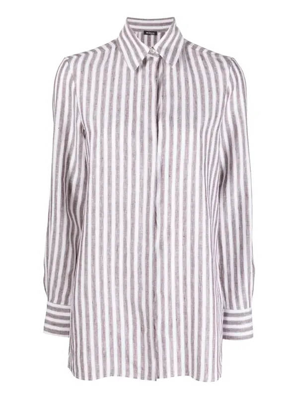 Kiton Vertical-stripe Shirt - White