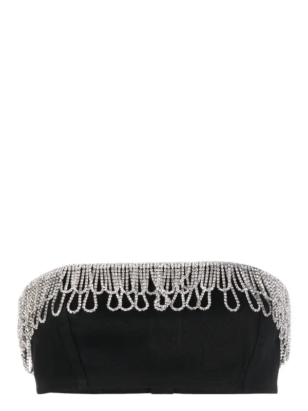 Remain Birger Christensen Crystal-embellished Bandeau Top - Black