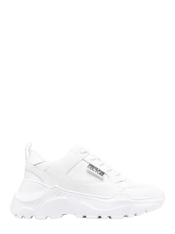 Versace Logo-patch Low-top Sneakers - White