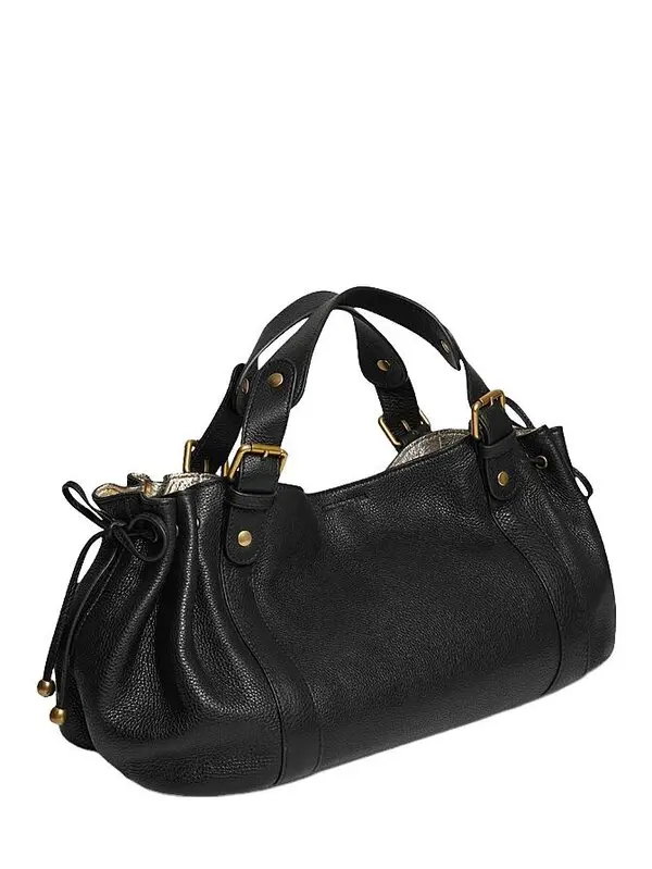 Gerard Darel 24h Leather Handbag - Black/gold