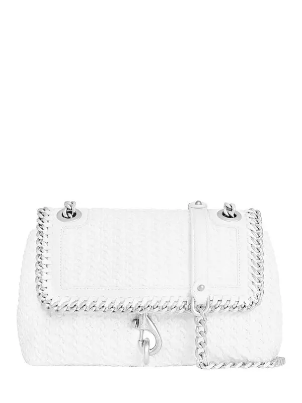 Rebecca Minkoff Edie Whipstitch & Chain Crossbody - Optic White