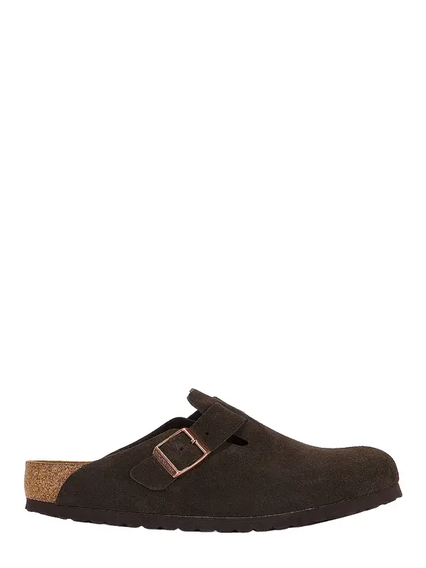 BIRKENSTOCK Boston Suede Clogs - Mocha