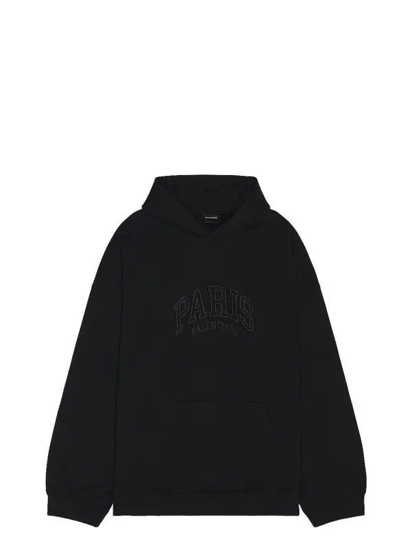 Balenciaga Wide Fit Hoodie - Black