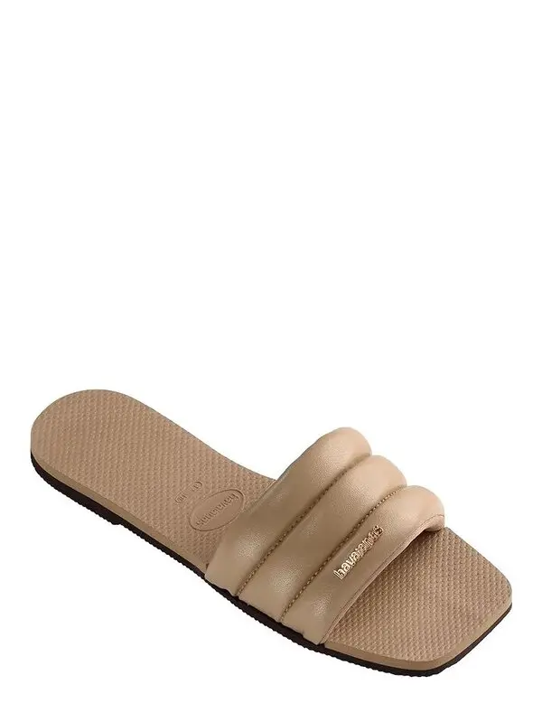 Havaianas You Milan Padded Strap Flip Flop Sandals - Gold