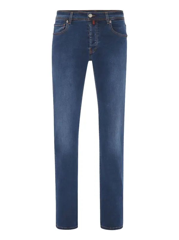 BILLIONAIRE Straight-leg Jeans With Logo Patch - Blue