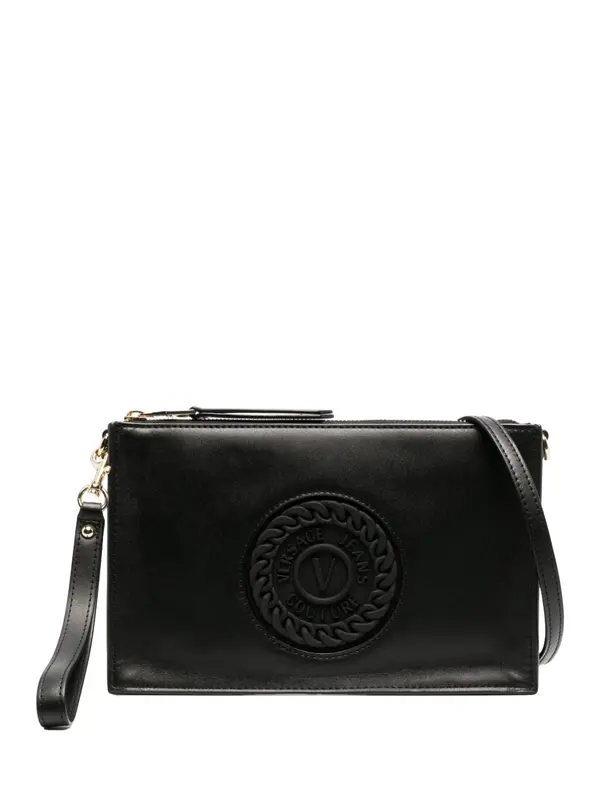 Versace Logo-debossed Cross Body Bag - Black