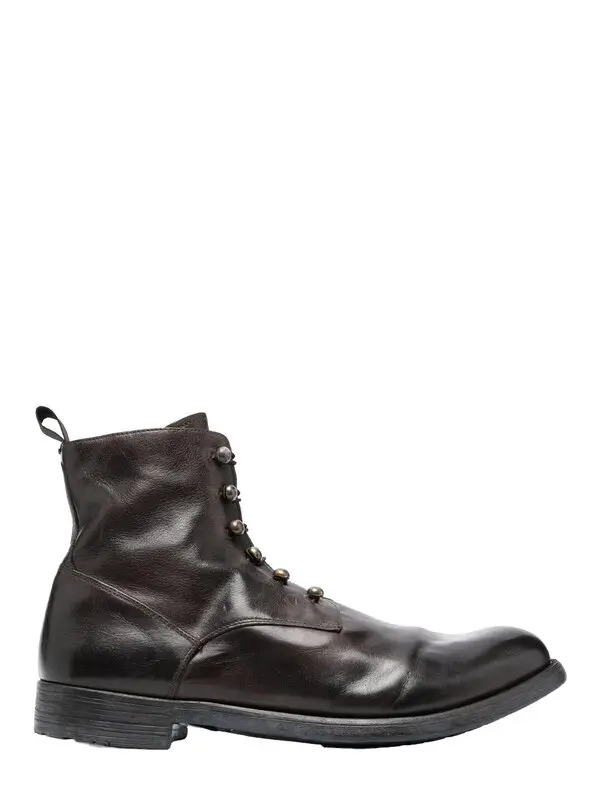 Officine Creative Hive 051 Leather Ankle Boots - Brown