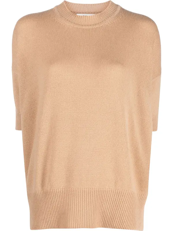 JIL SANDER Knitted Cashmere Top - Orange