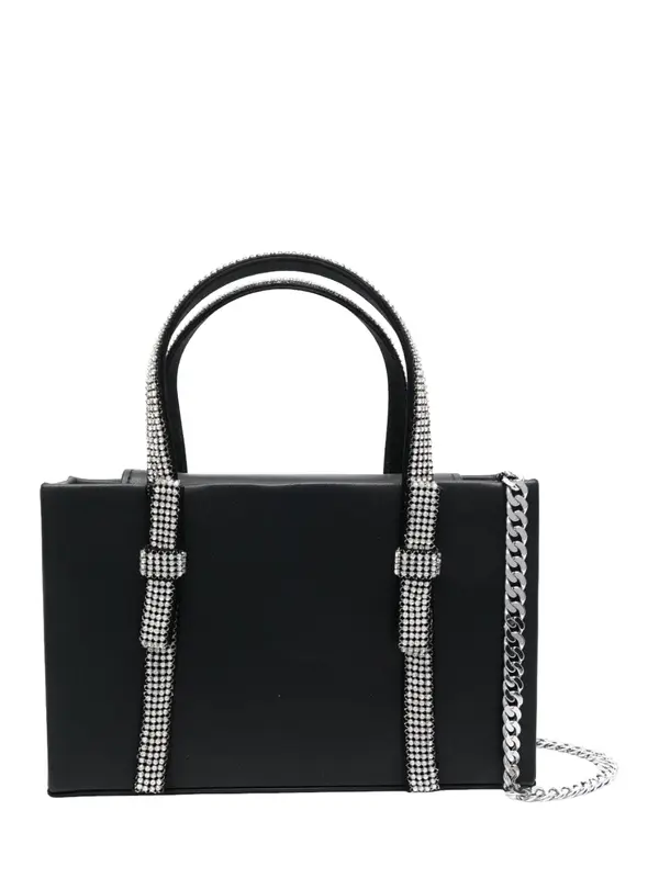 Kara Crystal Bow Mini Bag - Black