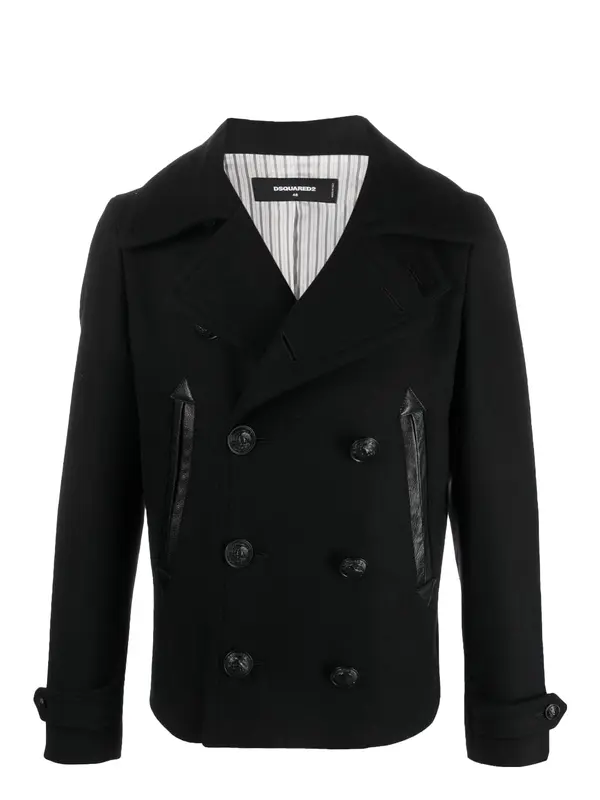 Dsquared2 Double-breasted Pea Coat - Black