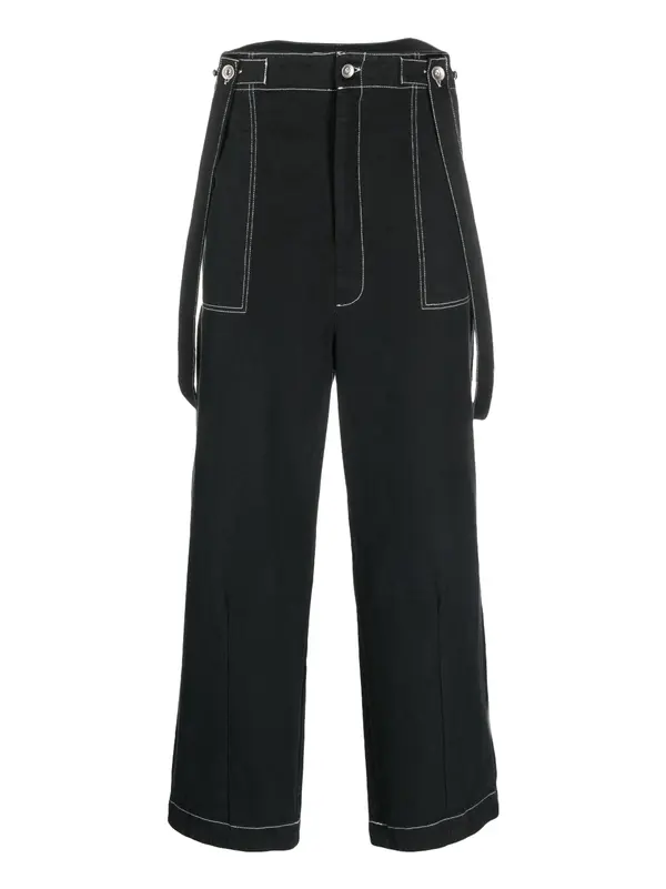 Henrik Vibskov Early Contrasting-stitch Trousers - Black