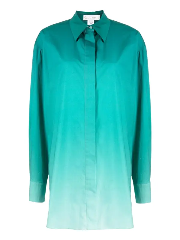 Oscar De La Renta Ombré-effect Shirt Jacket - Green