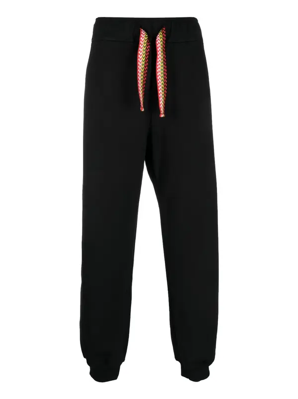 LANVIN Drawstring Cotton Track Pants - Black