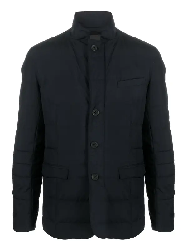 Herno Button-up Padded Jacket - Blue