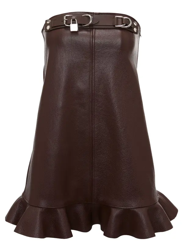 JW Anderson Padlock-detail Mini Dress - Brown