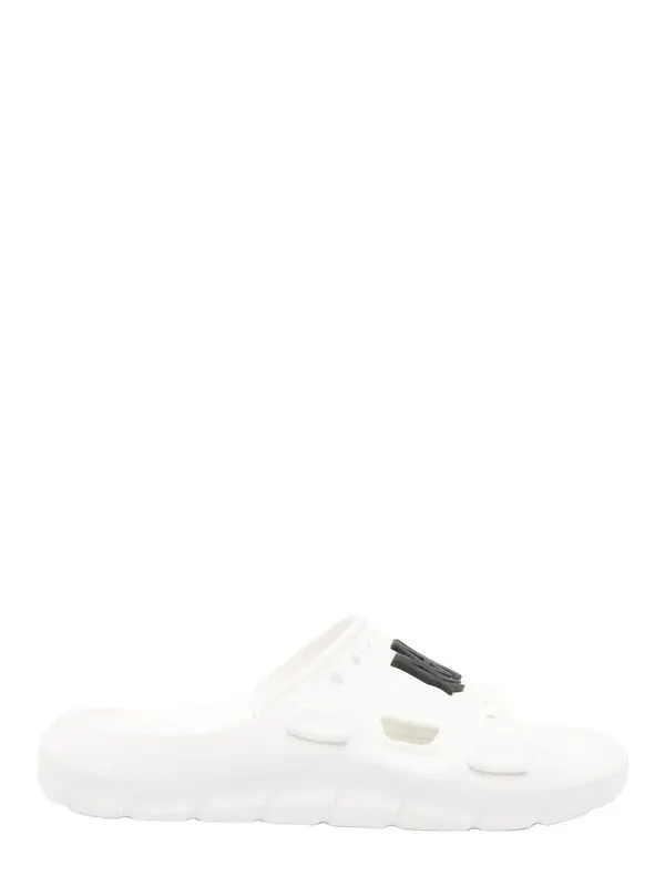 Amiri Logo-patch Round-toe Slides - White