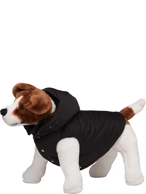 Prada Re-nylon Puffer Dog Coat With Hood - Black