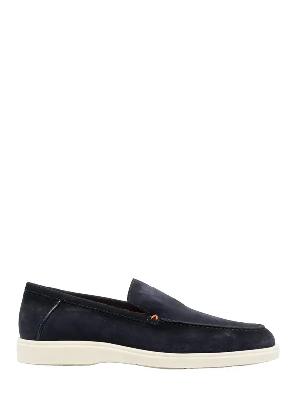 Santoni Almond-toe Loafers - Blue