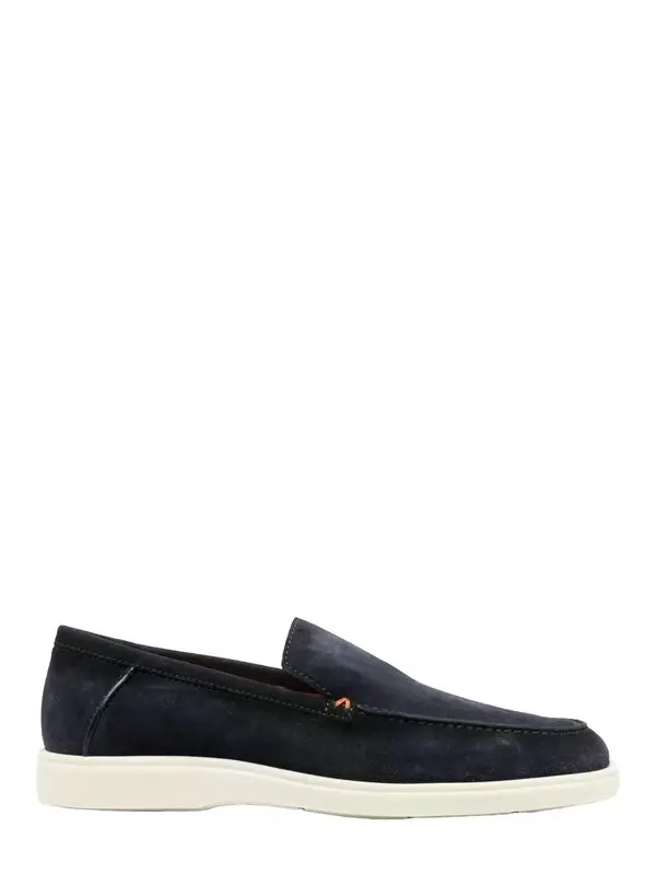 Santoni Almond-toe Loafers - Blue