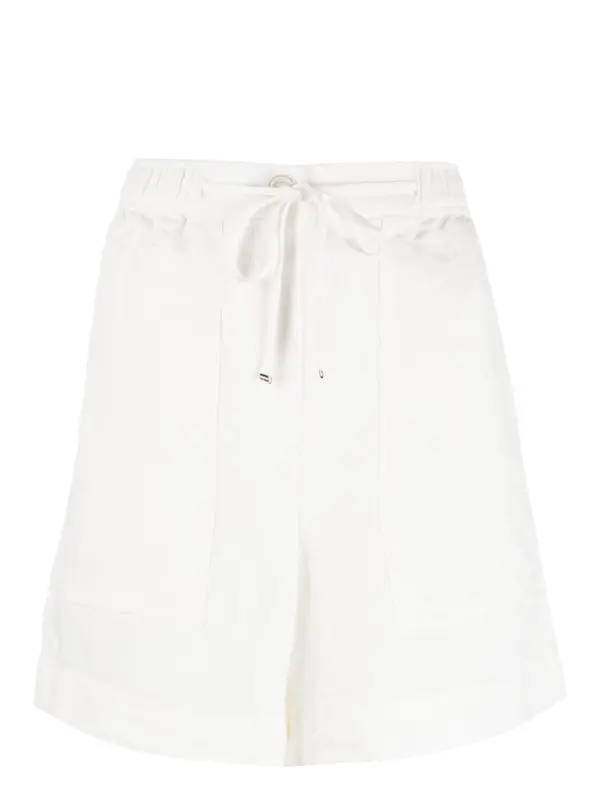 Tommy Hilfiger High-waisted Linen Shorts - White