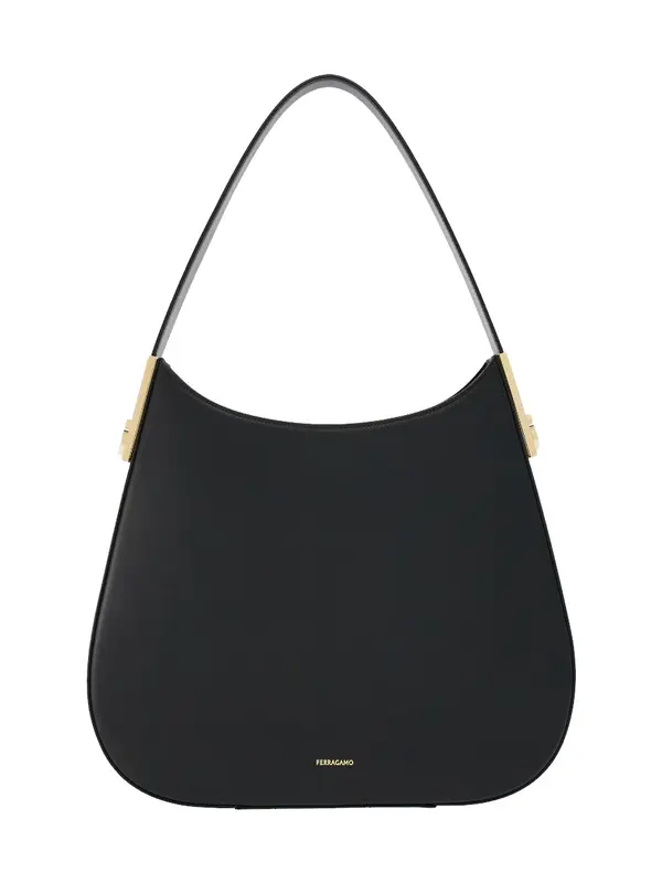 FERRAGAMO Medium Hobo Bag - Black