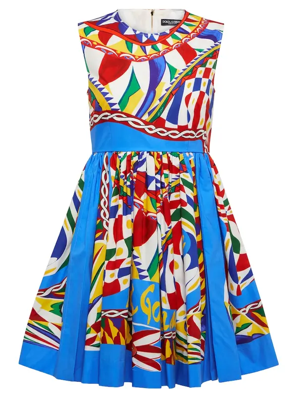 Dolce & Gabbana Carretto Cotton Minidress - Multicoloured
